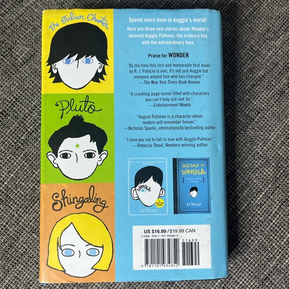 Other | Auggie Me Three Wonder Stories By Rj Palacio Childrens Book ...